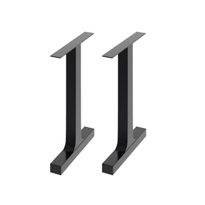 2pcs Black Industrial Metal Table Legs Furniture Legs,H 71CM