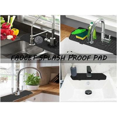 2pcs faucet mat, antidrip mat, faucet water catch mat, send 6pcs ...