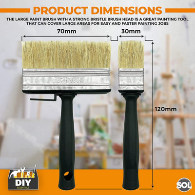 2Pcs Fence Paint Brushes, Block Brush Set, Decking Paint Brush, Shed ...