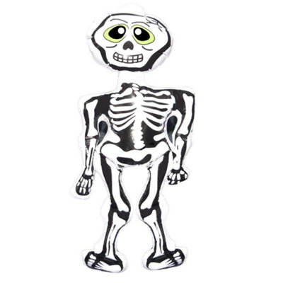 2Pcs Halloween Inflatable Skeleton 73cm Spooky Blow-Up Toy Party Horor ...