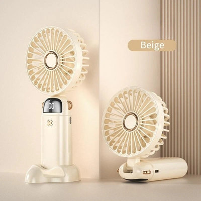 2Pcs Hand-held Fan Portable Folding Desk Fan Cooler Cooling USB ...