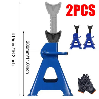 2Pcs Heavy Duty Axle Stands Floor Jack Lifting 3 Ton Capacity Stand