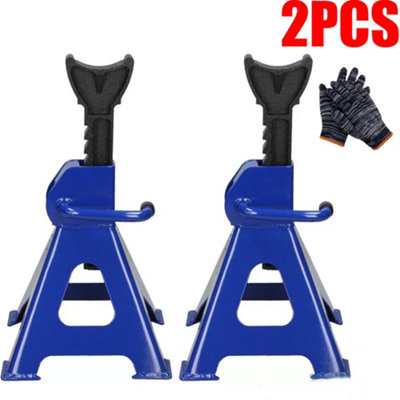 2Pcs Heavy Duty Axle Stands Floor Jack Lifting 3 Ton Capacity Stand