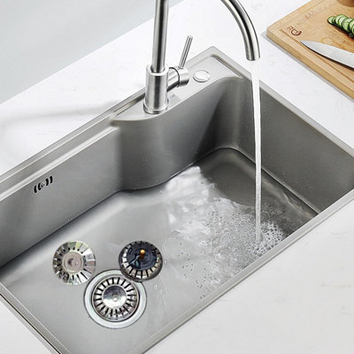 2Pcs Kitchen Sink Plug Stainless Steel Sink Plug Strainer Kitchen Sink ...