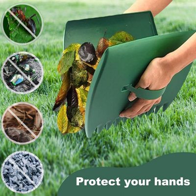 2Pcs Leaf Picker Upper, Leaf Scoops Hand Rakes, Leaf Grabber Claws Leaf ...