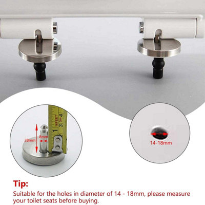 2pcs Quick Release Toilet Seat Fixings For Top Pin Type Hinges ...