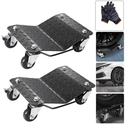 2Pcs/set Car Wheel Skates Dolly Van Positioning Garage Jack Machinery ...