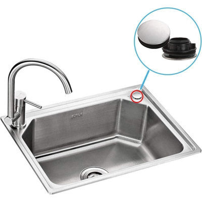 2pcs sink tape hole cover stainless steel faucet hole cover sink hole ...