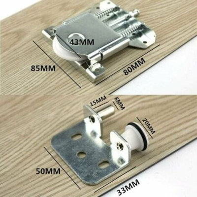 2Pcs Sliding Door Roller, Sliding Furniture Roller Wheels, Runner ...