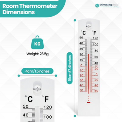 2pcs Thermometer, Room & Wall Thermometer Large Display Accurate ...