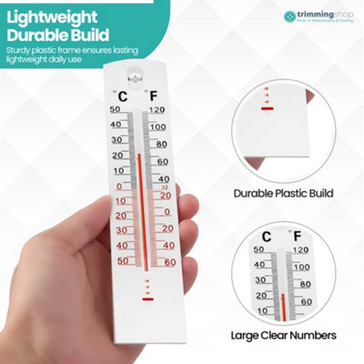 2pcs Thermometer, Room & Wall Thermometer Large Display Accurate ...