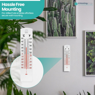 2pcs Thermometer, Room & Wall Thermometer Large Display Accurate ...