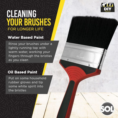 2pk 4 Inch Paint Brushes for Interior & Exterior Painting, Large Paint ...