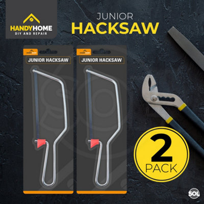 2pk 6" Junior Hacksaw with Blade - Hacksaw for Plastic, Mini Hacksaw ...