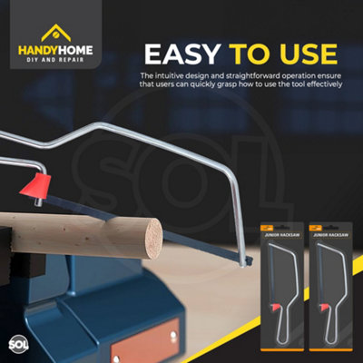 2pk 6" Junior Hacksaw with Blade - Hacksaw for Plastic, Mini Hacksaw ...