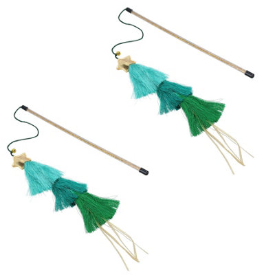 2PK Cat Kitten Christmas Gift Tassel Tree Teaser Interactive Chaser ...