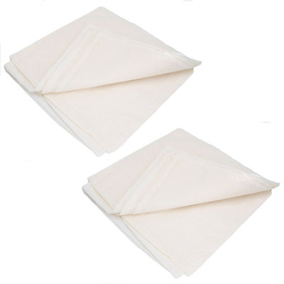 2pk Cotton Dust Sheets Double Protection Polythene Backing Decorating ...