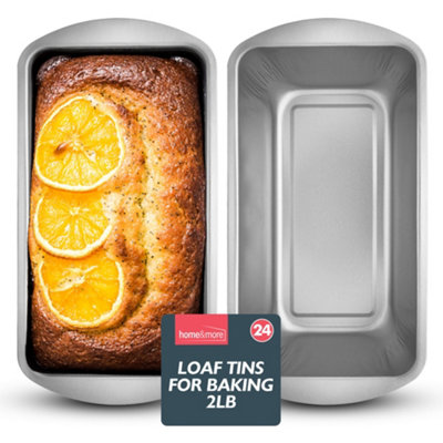 2pk Loaf Tins for Baking 2lb - 2lb Loaf Tin - 21 x 11 x 6.4cm ...