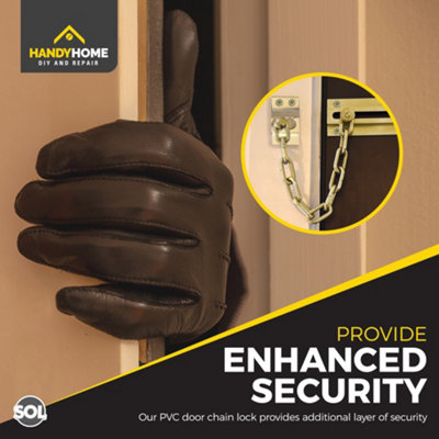 2pk Security Chain for Front Door, Brass Safety Chain Door Lock, Door ...