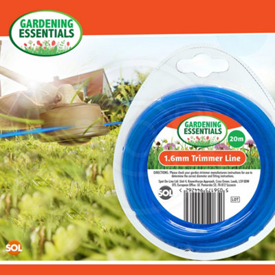 2pk Strimmer Wire 1.6mm x 20m Heavy Duty Strimmer Line Clear Strimmer ...