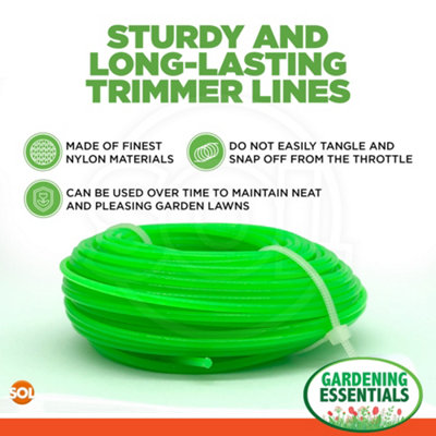 2pk Strimmer Wire 2.0mm x 20m Heavy Duty Strimmer Line Clear Strimmer ...