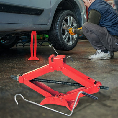 2t Ton Scissor Jack in Car Van Wind Up Tonne Tyre Lift W/ Chrome Crank ...