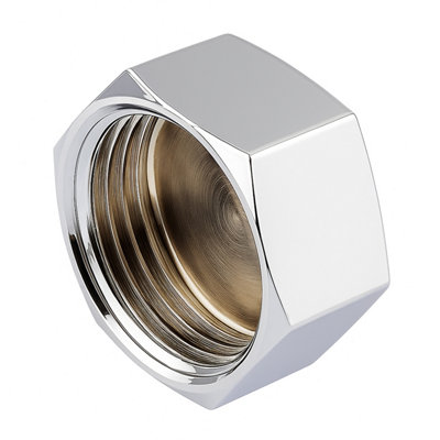 2X 1/2" BRASS CAP - CHROME PLATED FEMALE BSP BLANKING CAP FOR PLUMBING ...