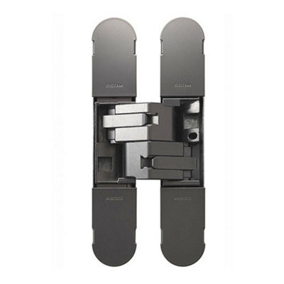 2x 134 x 24mm Concealed Medium Duty Hinge Fits Unrebated Doors Matt Nickel