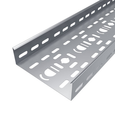 2x 150mm Heavy Duty Cable Tray 3M Length Pre-Galvanised