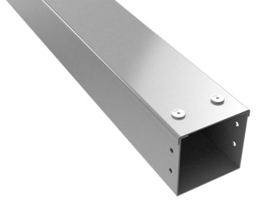 2x 150mm x 150mm Pre-Galvanised Steel Trunking 6x6" (3m Length)
