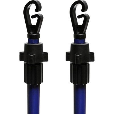 2x 2.6M Telescopic Washing Line Prop Pole Clothesline Garden Clothes ...