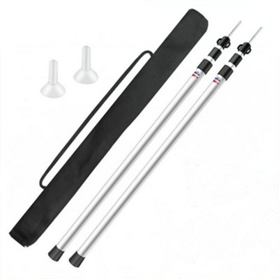 2x 230cm Tent Poles Telescopic Adjustable Awning Canopy Tarp Pole ...