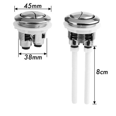 2x 38mm Replacement Dual Flush Push Button Universal Toilet Cistern ...