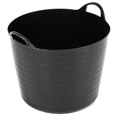 2x 40 Litres Strong Large Flexi Storage Tub Rubble Container With ...