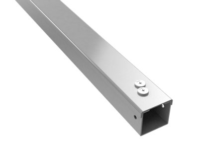 2x 50mm x 50mm Pre-Galvanised Steel Trunking 2x2" (3m Length)