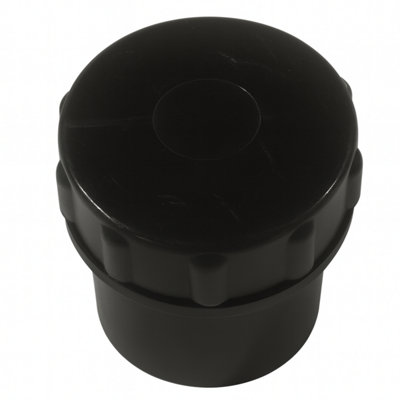 2x 56mm Solvent Weld Access Cap - Black PVC Waste Fitting - Secure Pipe ...