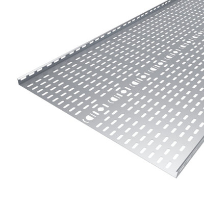 2x 600mm Medium Duty Cable Tray 3M Length Pre-Galvanised