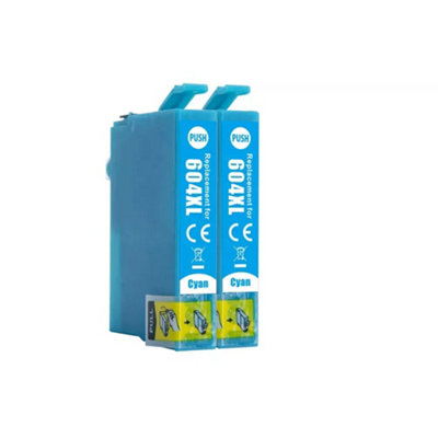 2x 603XL Cyan Compatible Ink Cartridges