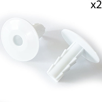 2x 8mm White Single Cable Bushes Feed Through Wall Cover Coaxial Hole ...