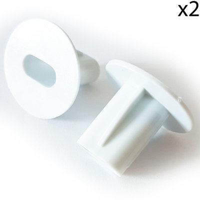 2x 8mm White Twin Shotgun Cable Bushes Feed Through Wall Cover Coaxial ...