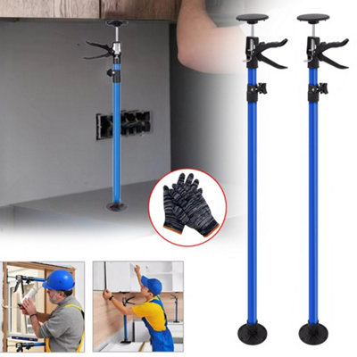 2X ADJUSTABLE DRYWALL PLASTERBOARD BUILDER CEILING EASY SUPPORT PROPS ...