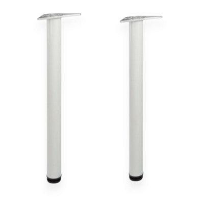 2X ADJUSTABLE STEEL TABLE LEGS WITH MOUNTING PLATE, IDEAL FOR KITCHEN ...