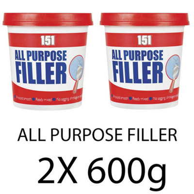 2X ALL PURPOSE FILLER White 600g Smooth Ready Mixed Interior Exterior ...