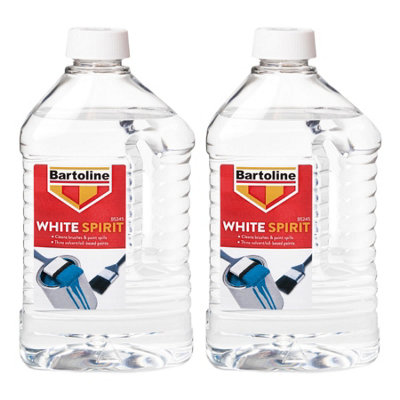 2x Bartoline White Spirit Low Odor Brush Paint Spill Cleaner Oil-Based 2L