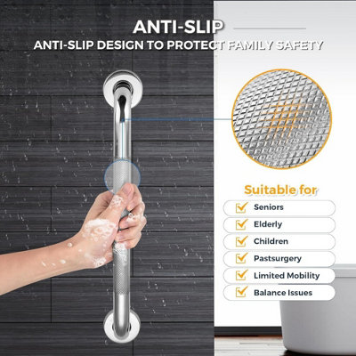 2X Bath Safety Grab Rail 12 Inch Stainless Steel