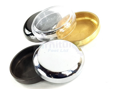 2x BRASS CASTOR COASTERS FURNITURE GLIDES FLOOR PROTECTOR FOR CASTORS ...