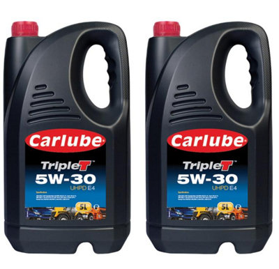 2x Carlube Triple T SAE 5W30 UHPD E4 Commercial Engine Motor Oil 5L 5 ...