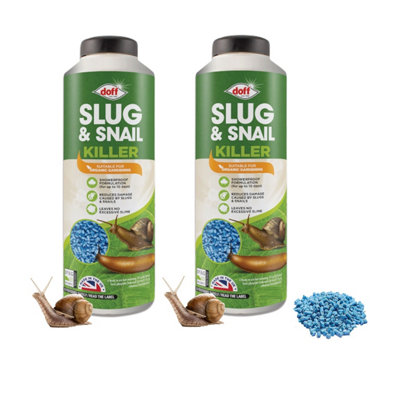 2x Doff Slug Snail Killer Pellets Ferric Phosphate Organic Slug Snail ...