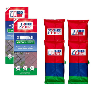 2x Eco Block Paving Patio Decking Cleaner Block Blitz Original 760g 2 ...