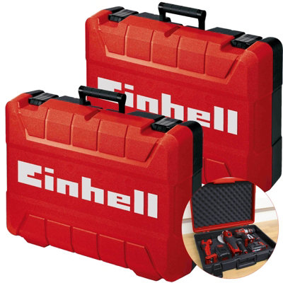 2x Einhell 18v Power X-Change E-Box M55 Carry Case Power Tool Storage ...
